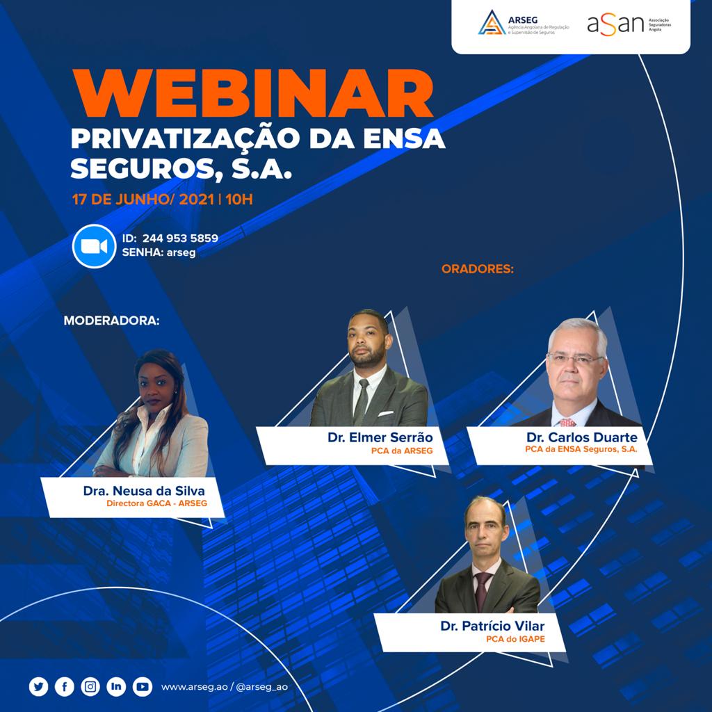 Webinar: Sobre Privatização da Ensa Seguros, S.A - ASAN